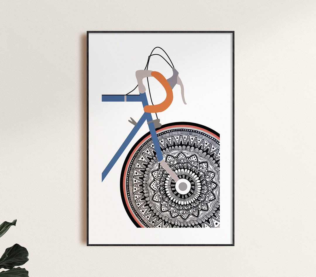 BIKE PRINT, A4 Art Print, Cycling Print, Prints From Original Artwork ...