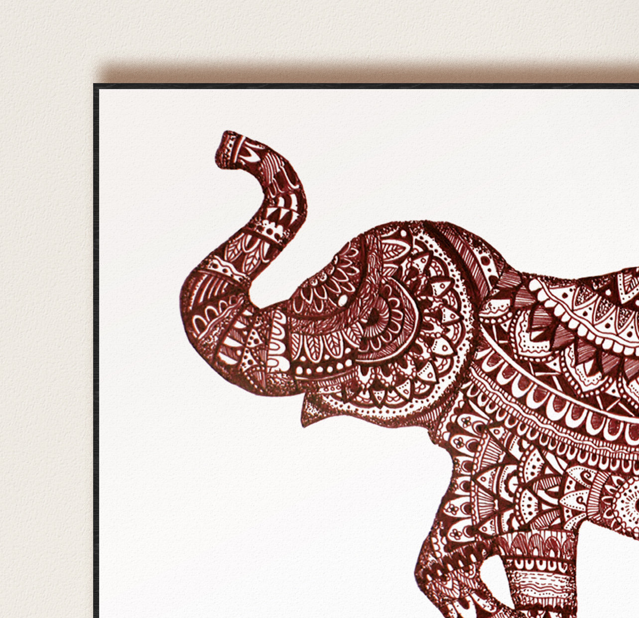 ELEPHANT MANDALA PRINT, A4/A3 Art Print, Mandala Art, Elephant Art, A4 ...