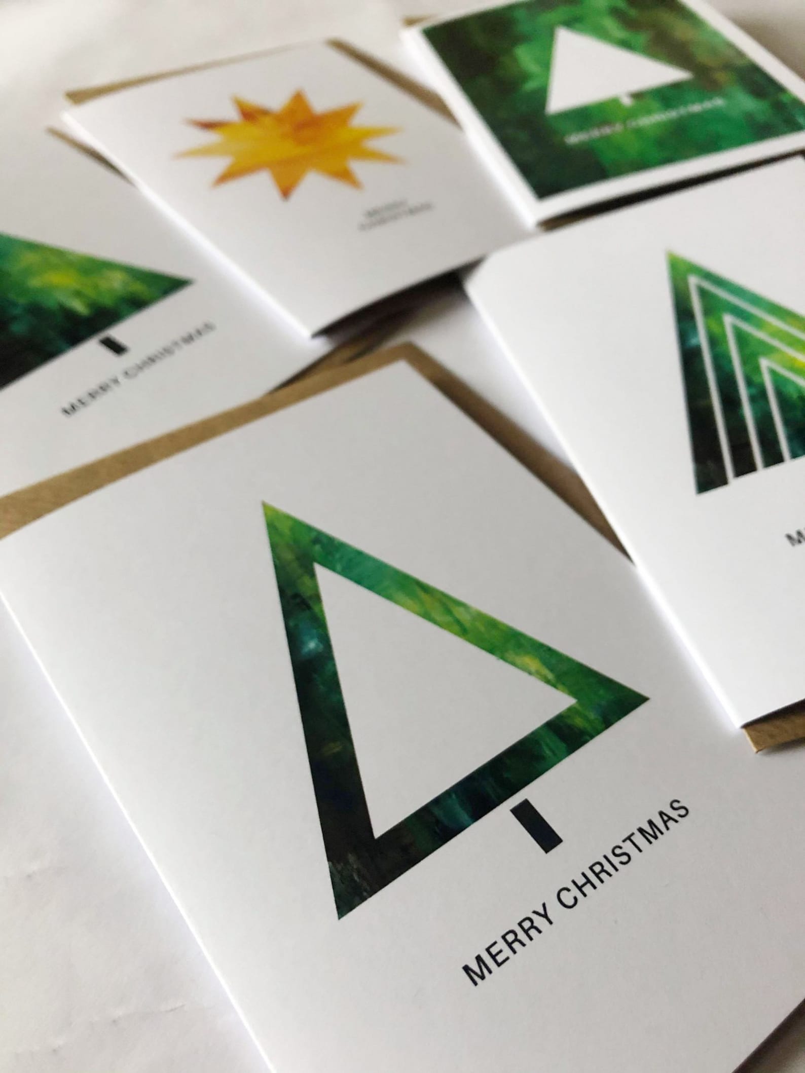 Pack of Minimalist Christmas Cards. A6 Size. Abstract Christmas Cards ...