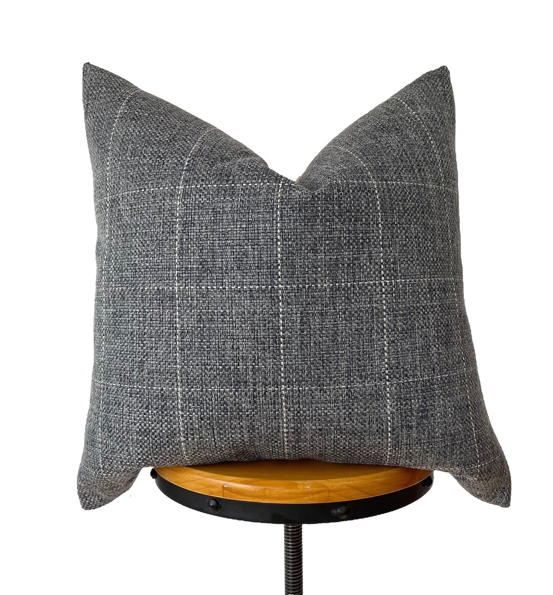 Gray Check Pillow Cover, Windowpane Pillow Cover, for Sofa Pillow Cover ...