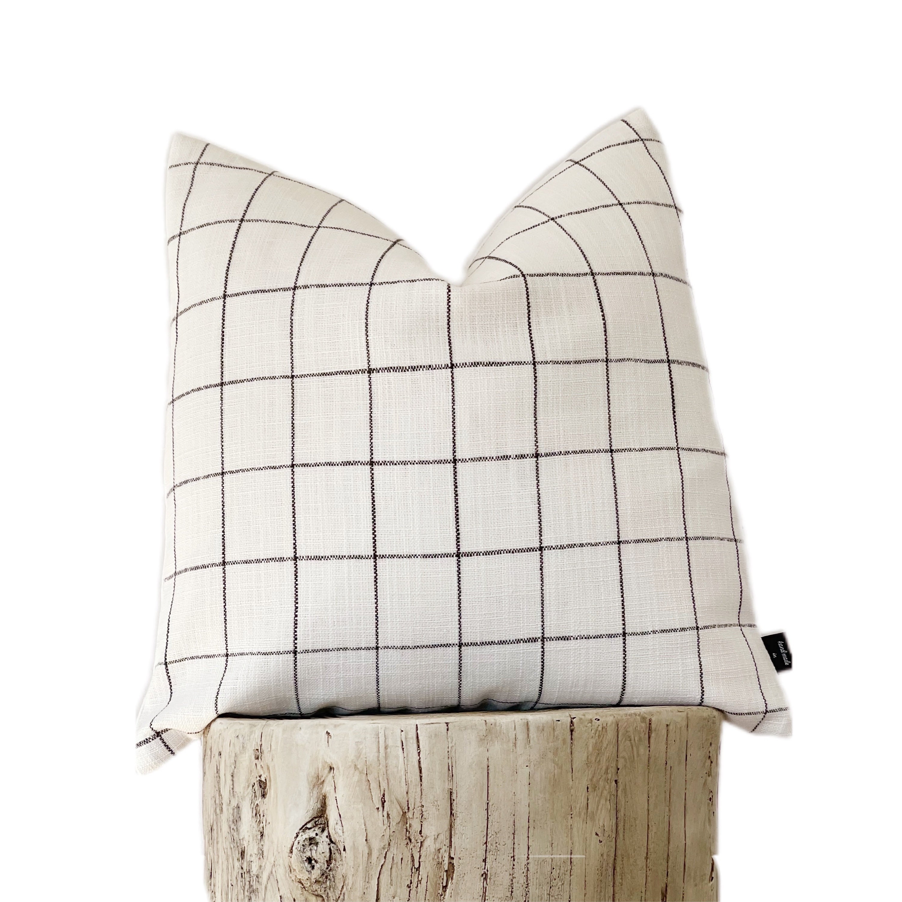 Black and White Windowpane Pillow - Etsy