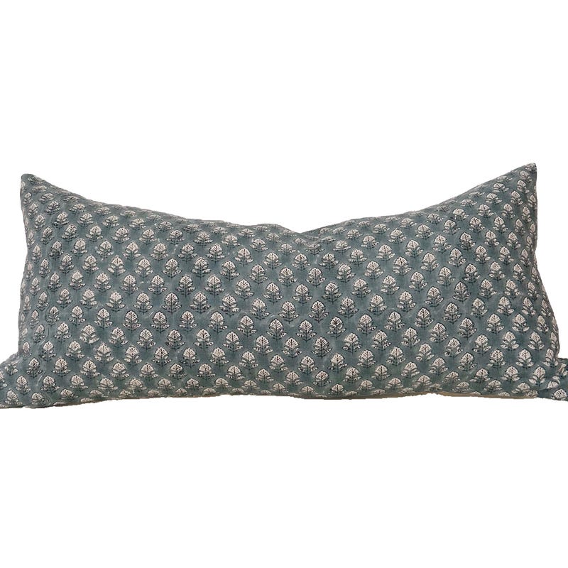 Blue Lumbar Pillow Cover - Etsy