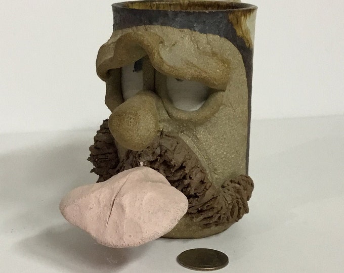 Vintage Studio Art Pottery Funny Face Mug Jug Stoneware Mug - Etsy