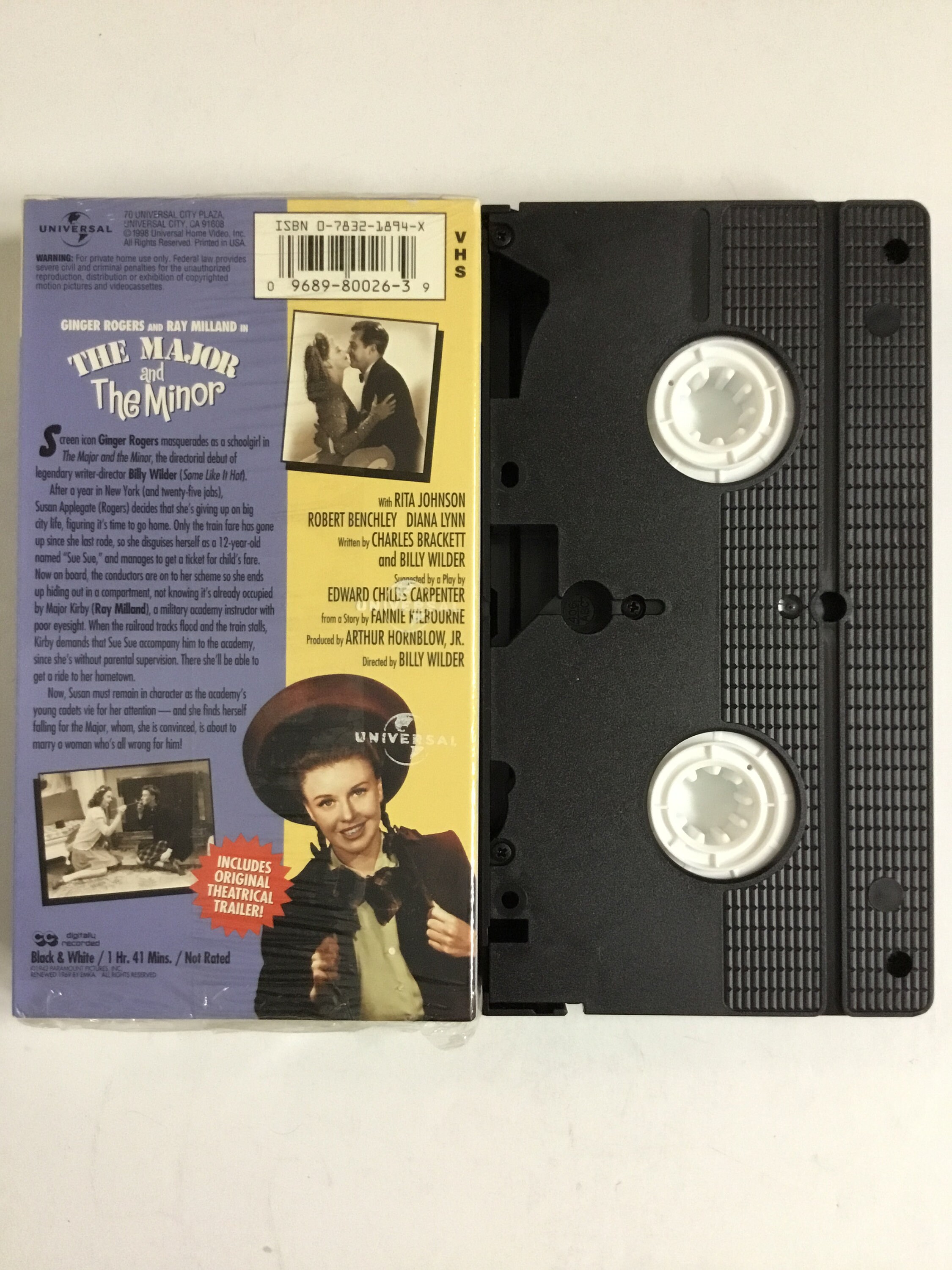 The Major and the Minor, 1942, Ginger Rogers, Ray Milland, VHS - Etsy