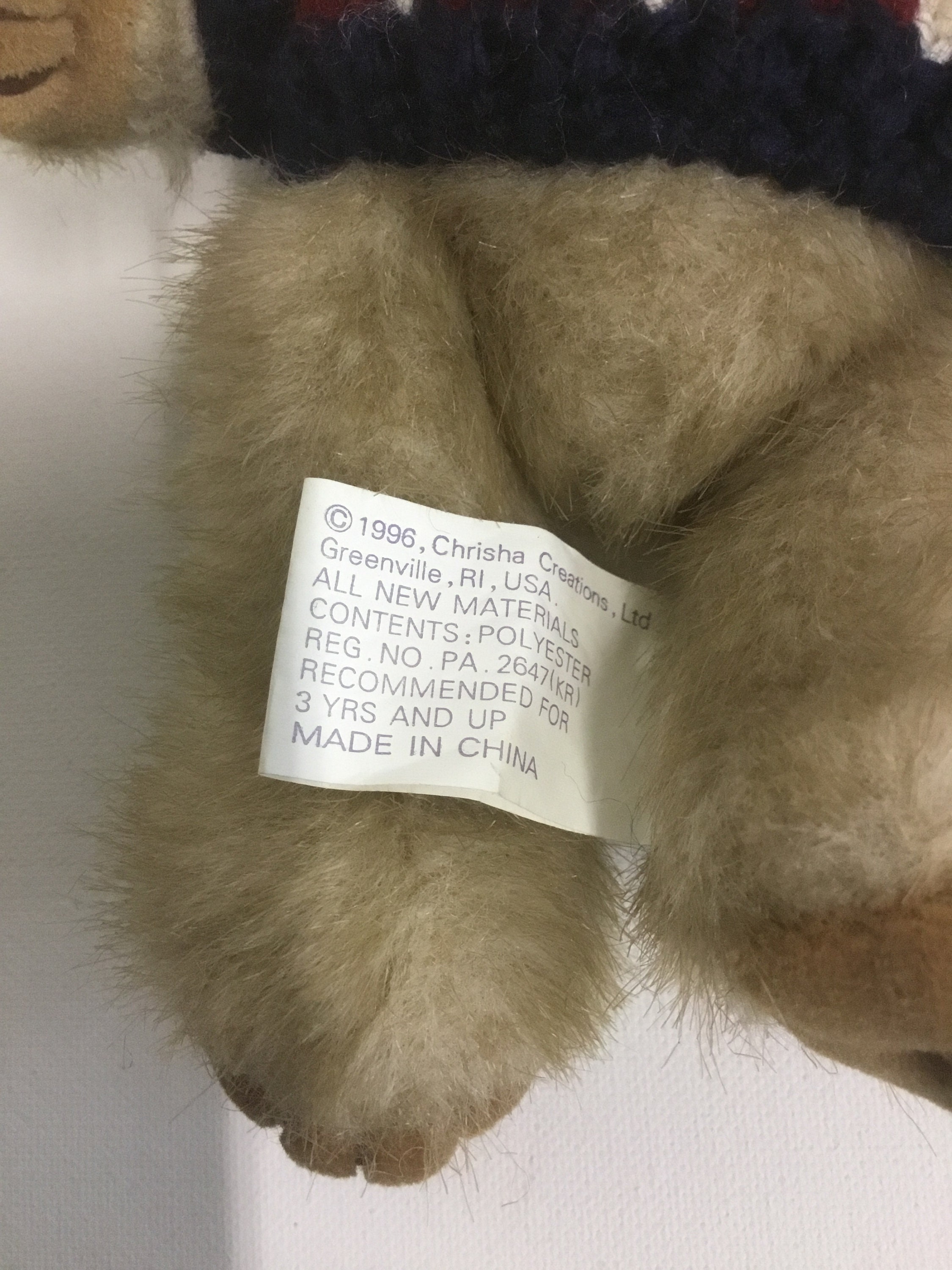 Chrisha Creations Playful Plush 1996 Jointed Bear in a Sweater - Etsy