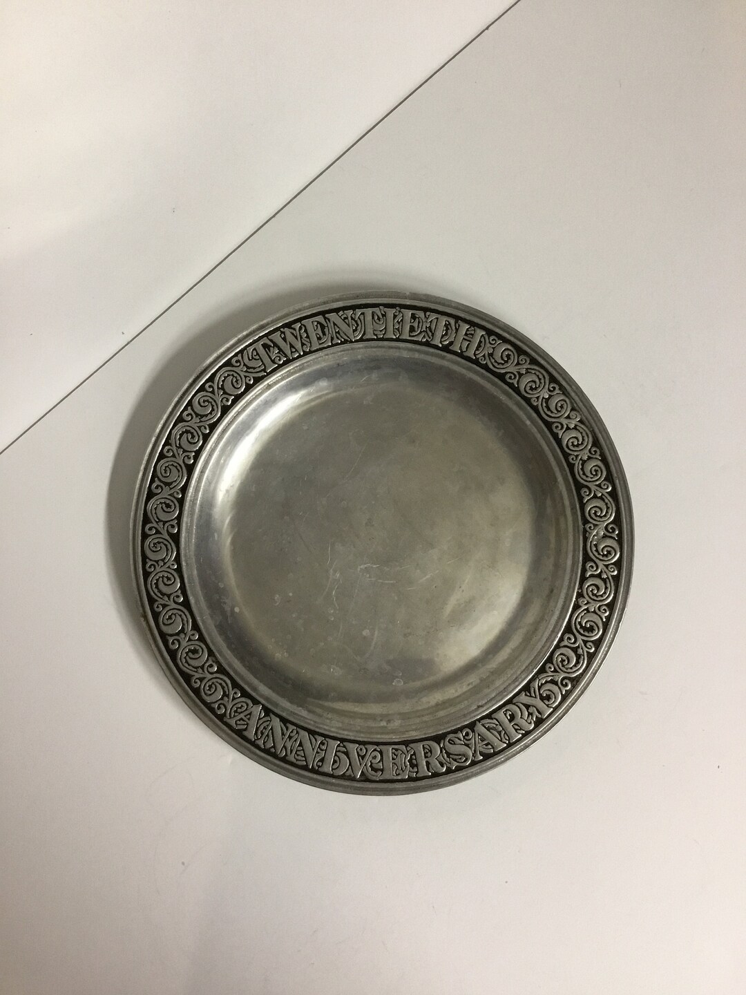 20th Anniversary Pewter Plate, RWP, Wilton Columbia, PA. - Etsy