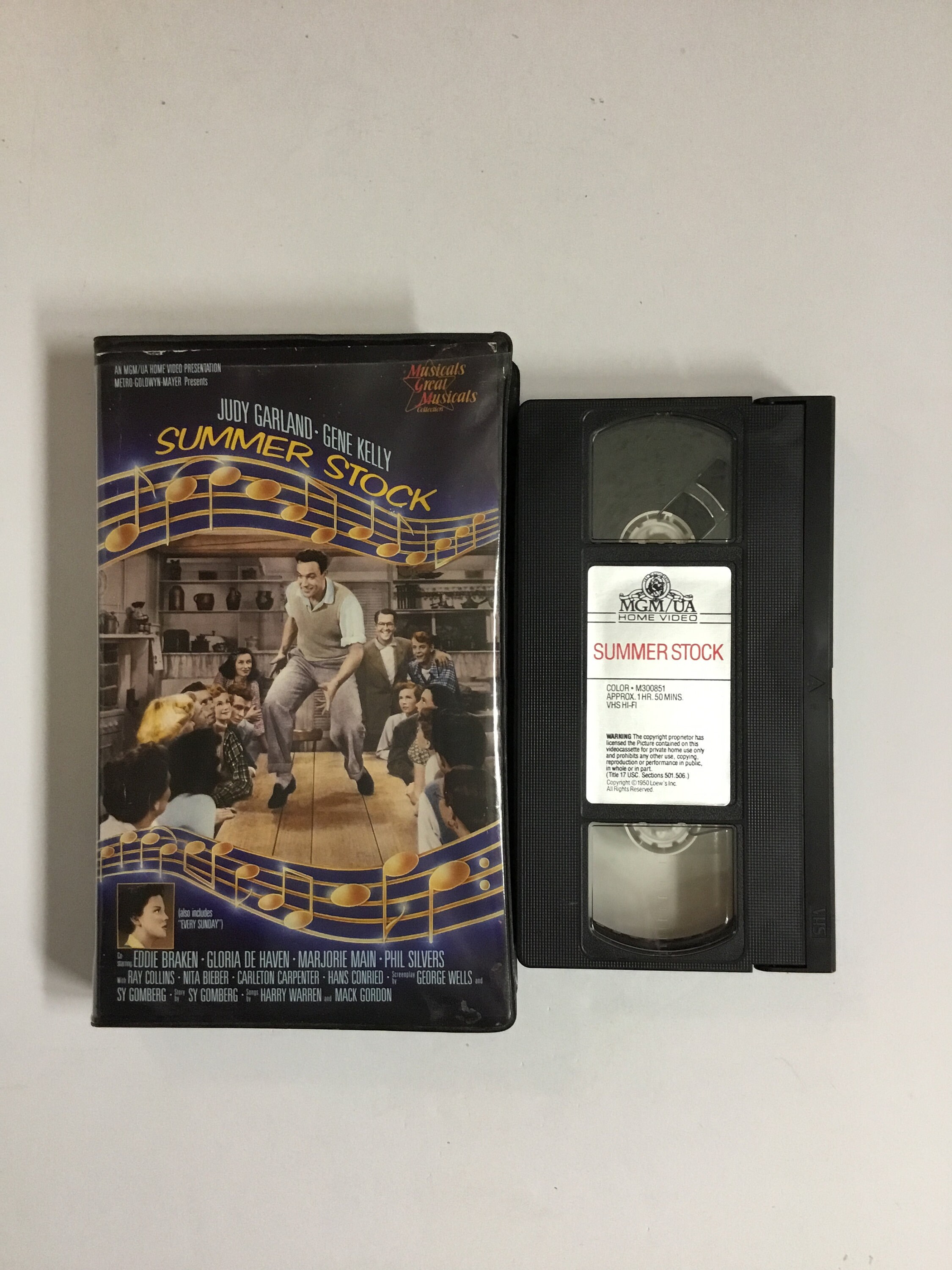 Summer Stock 1950 VHS Judy Garland Gene Kelly B - Etsy