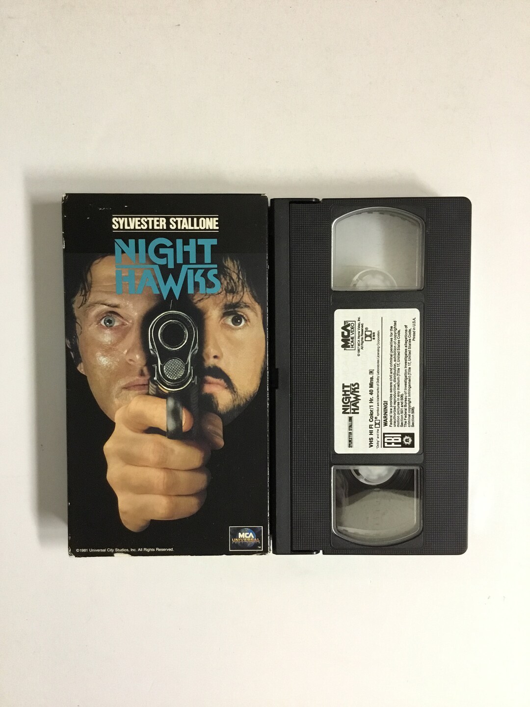 Night Hawks, 1981, VHS, Sylvester Stallone, Billy Dee Williams, Lindsay ...