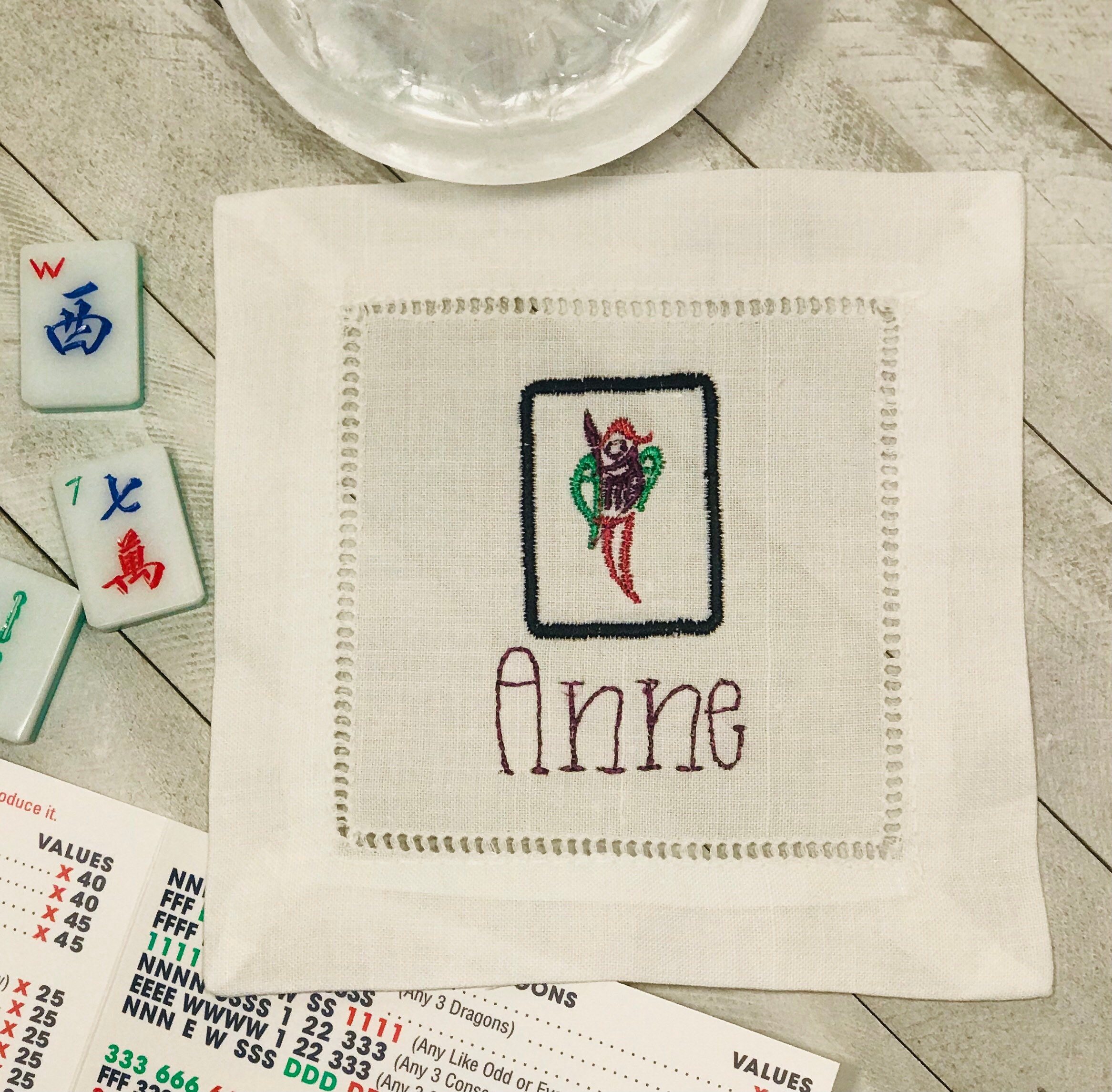 Mahjong Kitchen Decor Mahjong Gift Cocktail Party Napkins - Etsy