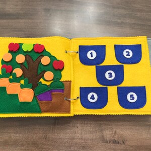 Quiet Book Learning Activity Montessori Preschool Interactive Sensory ...