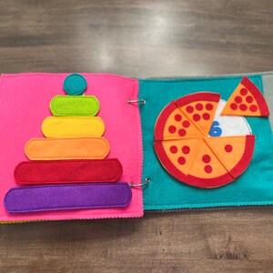 Quiet Book Learning Activity Montessori Preschool Interactive Sensory ...