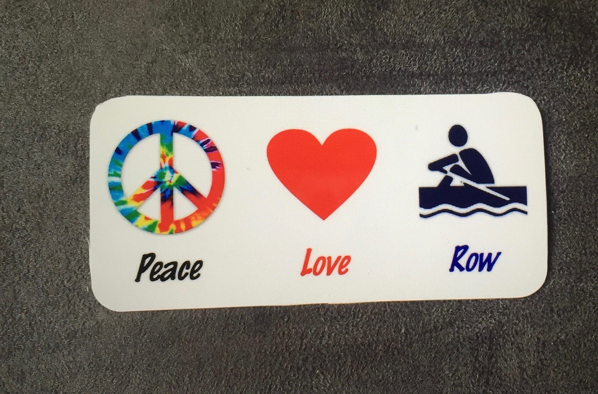 Rowing, Crew Decal Sticker "peace Love Row" 2"x5" - Etsy