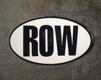 SINGLE SCULL Rowing Crew Decal Sticker, White With Black Graphic, 5"x3 ...
