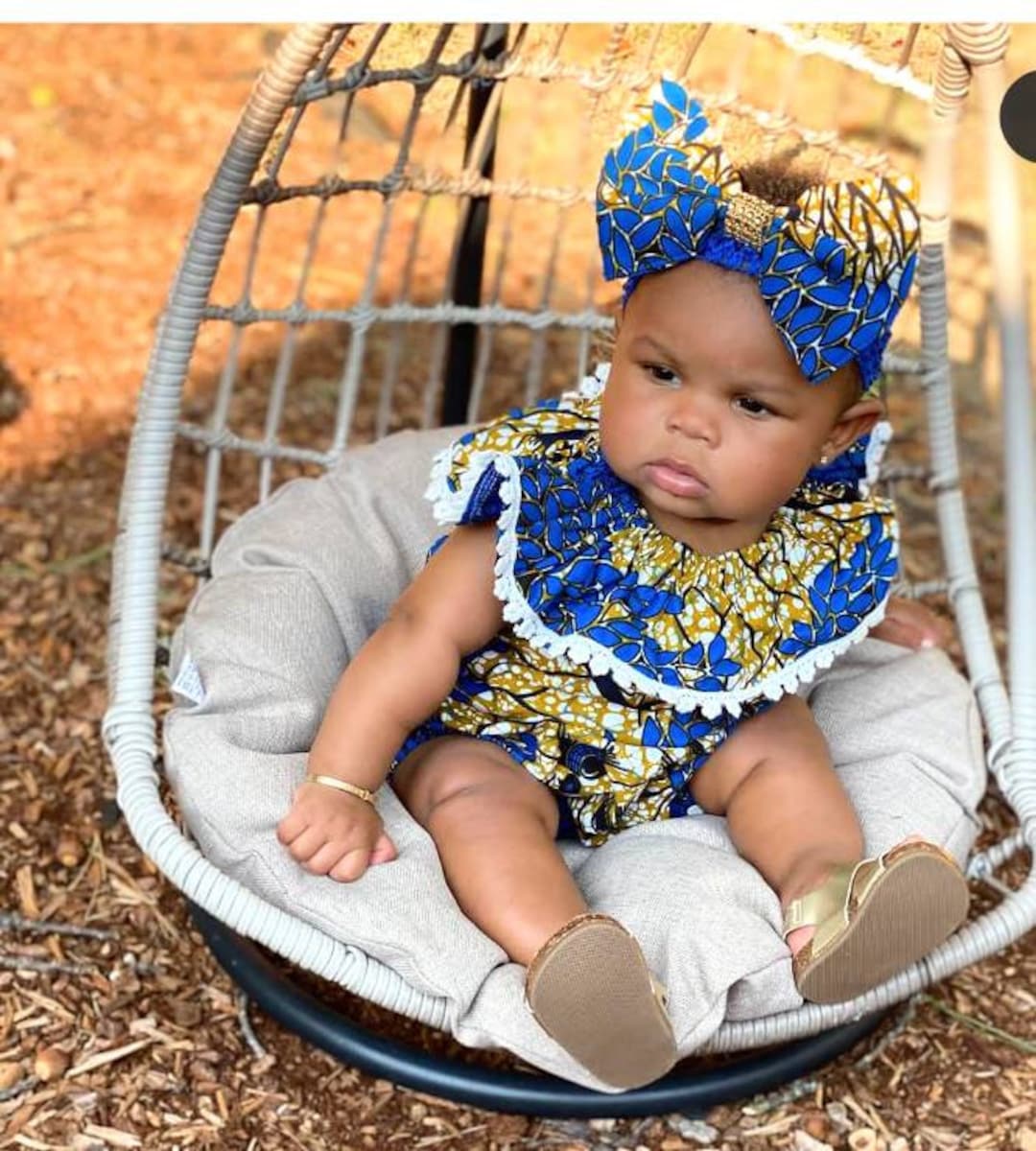 Ankara Baby Girl Bloomer: Off-shoulder African Print Romper - Etsy