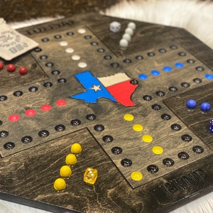 Personalized Texas Wahoo Board Game — Lone Star Edition With Dice ...