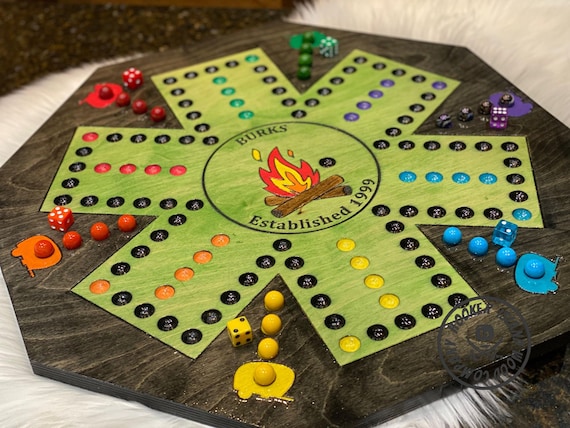 Camping RV Themed Wooden Wahoo Board Game With Dice and - Etsy