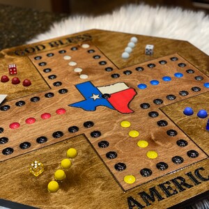 Personalized Texas Wahoo Board Game — Lone Star Edition With Dice ...
