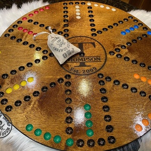 Wooden Carbles Board Game With Dice and Marbles, Free Personalization ...