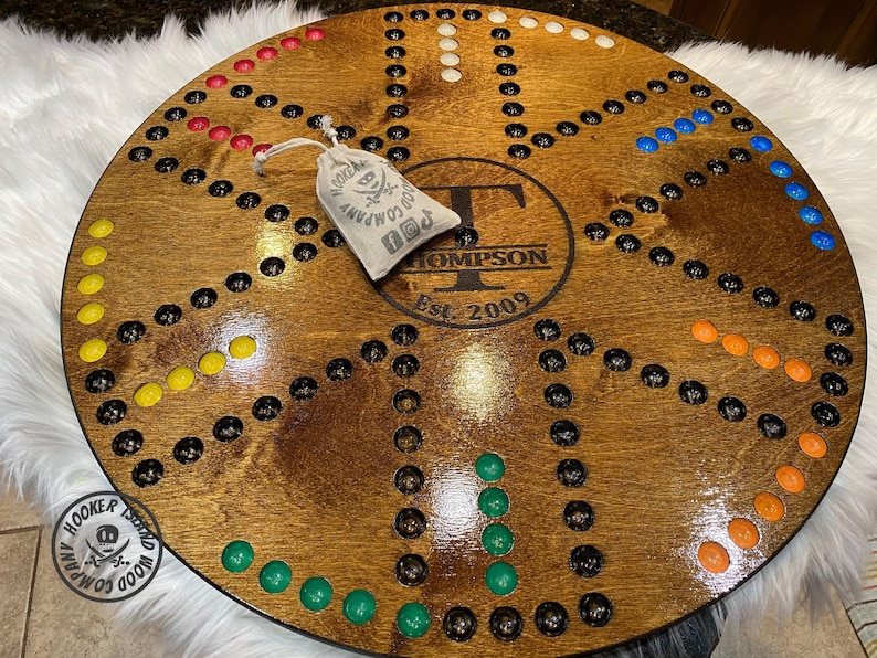 Wooden Carbles Board Game With Dice and Marbles Free - Etsy
