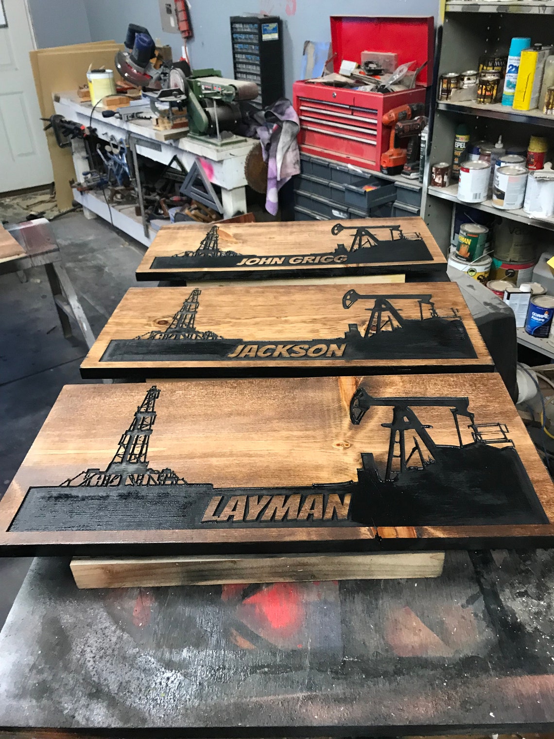 Oil Rig Personalized Sign the Rig and the Pump Jack | Etsy