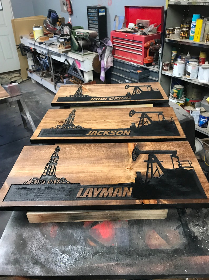 Oil Patch Personalized Sign Oilfield Decor the Rig and the - Etsy