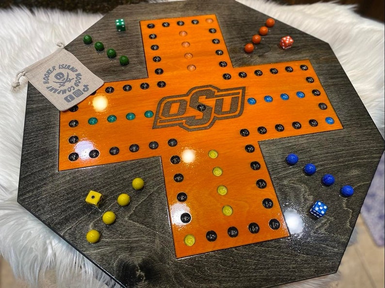 OSU Wooden Wahoo Board - Game With Dice and Marbles - Free ...