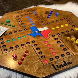 Personalized Texas Wahoo Board Game — Lone Star Edition With Dice ...