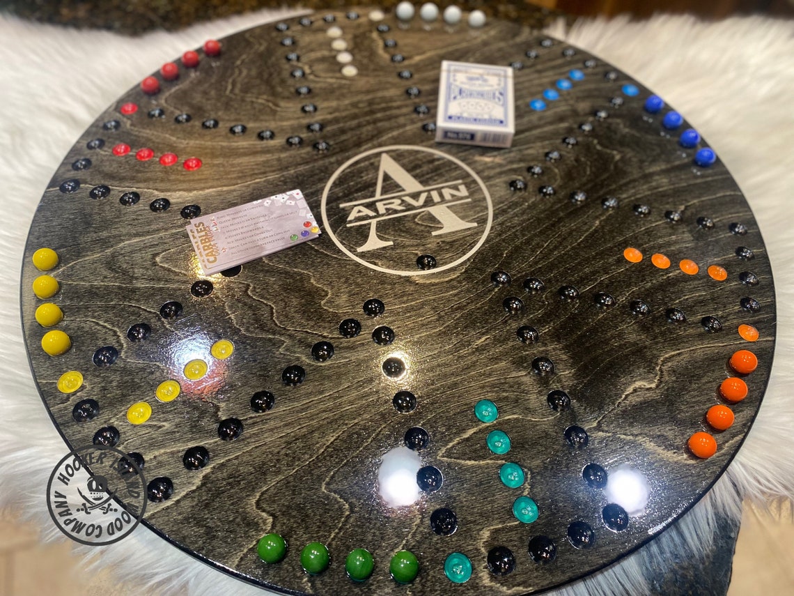 Wooden Carbles Board Game With Dice and Marbles Free - Etsy