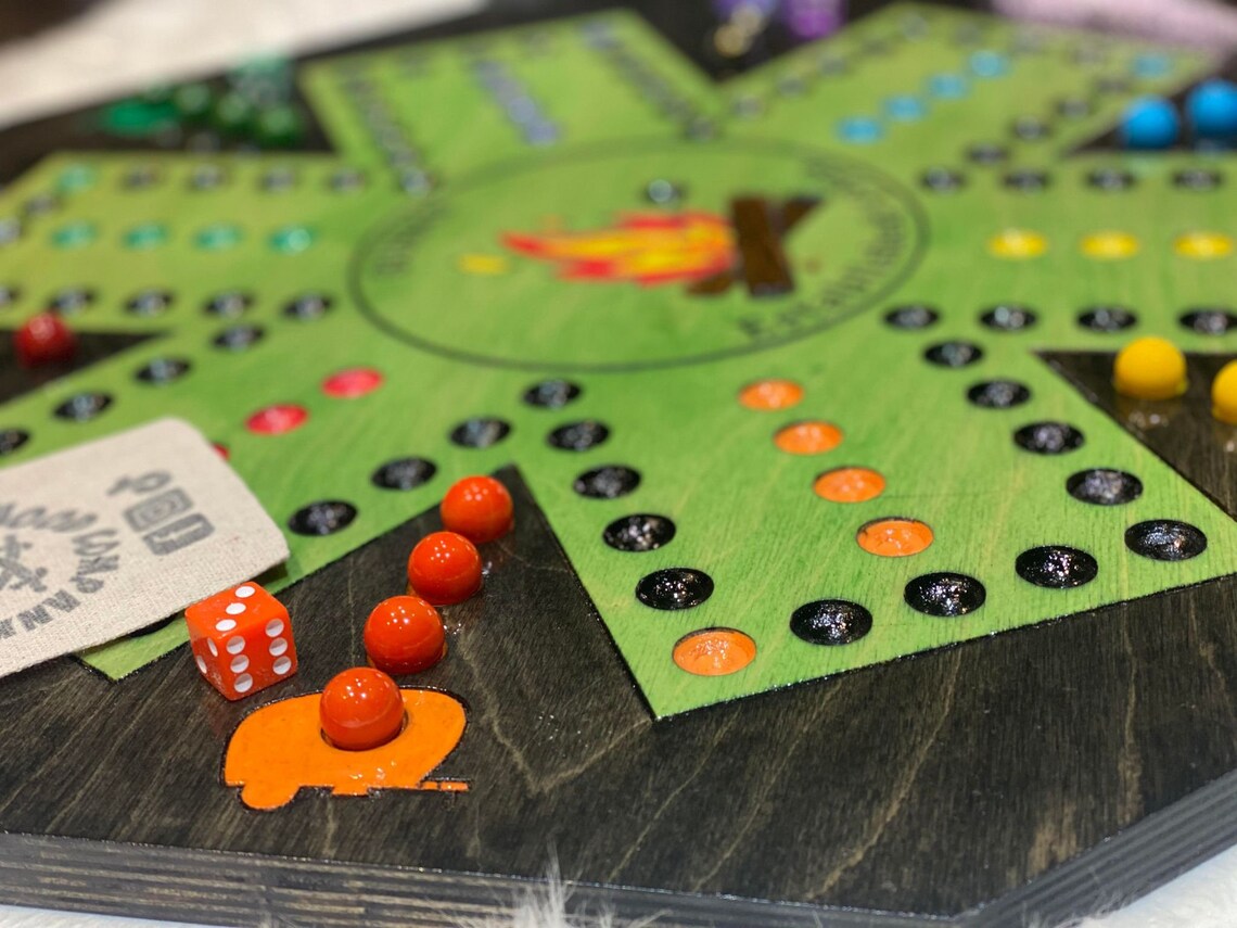 Camping RV Themed Wooden Wahoo Board Game With Dice and - Etsy