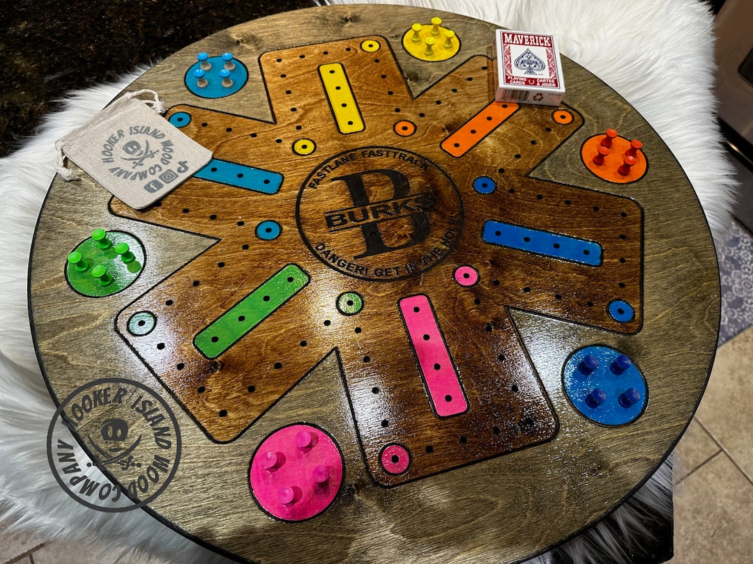 Fast Track Board Game With Cards and Pegs Free Personalization - Etsy