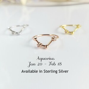 Aquaruis Ring Zodiac Aquarius Ring Constellation Jewelry Zodiac Jewelry ...