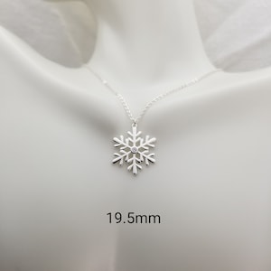 Snowflake Necklace in Solid Sterling Silver, Snowflake Pendant With CZ ...