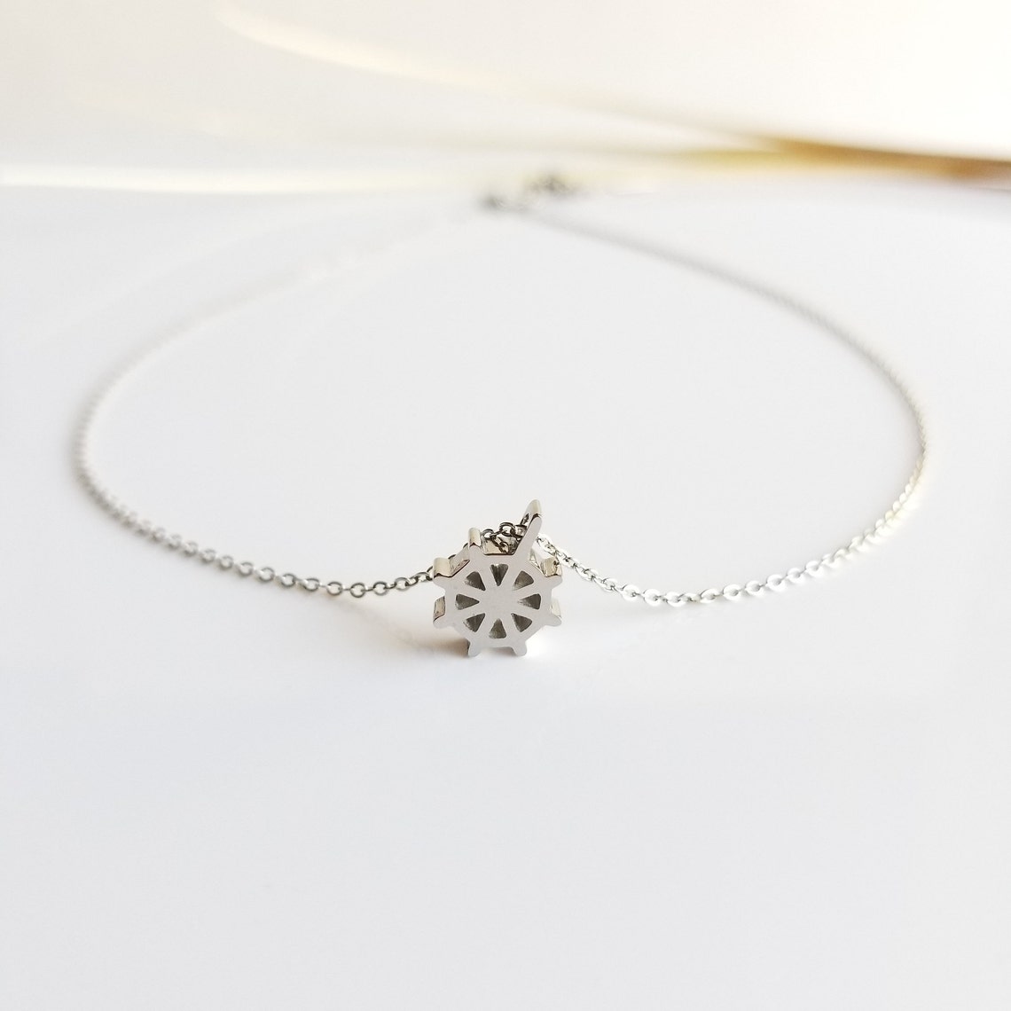 Nautical Ship Wheel Necklace, Sailor's Steering Wheel Ship Helm ...