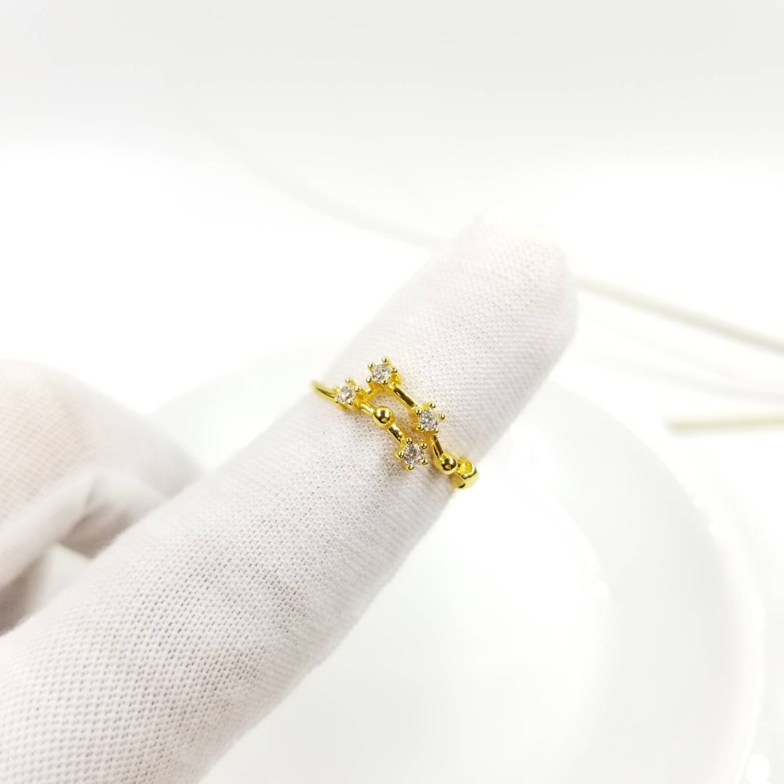 Gemini Ring Sterling Silver Zodiac Ring Celestial Horoscope - Etsy
