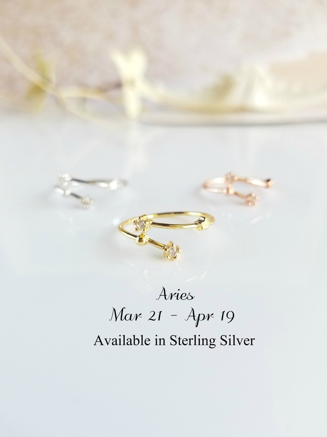 Aries Ring Zodiac Ring Aries Constellation Zodiac Jewelry - Etsy