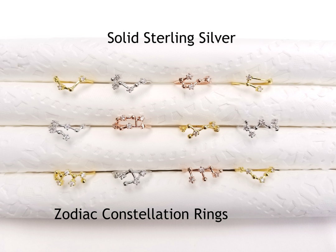 Constellation Ring Sterling Silver, Zodiac Ring Sterling Silver ...