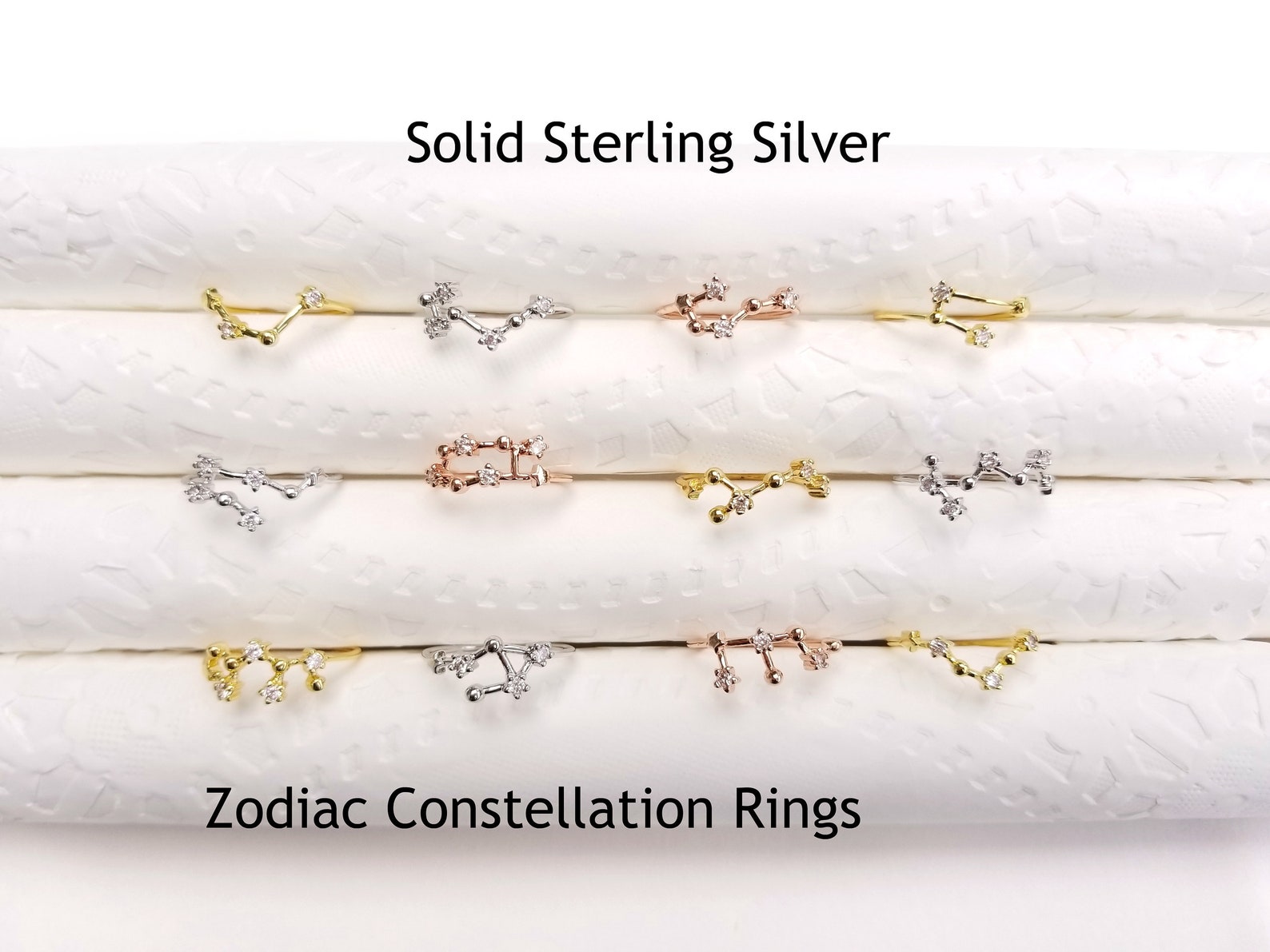 Constellation Ring Sterling Silver Zodiac Ring Sterling | Etsy