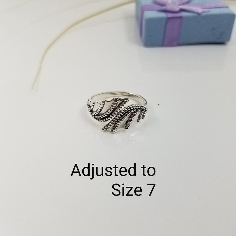 Adjustable Dragon Wing Ring in Solid Sterling Silver Dragon | Etsy