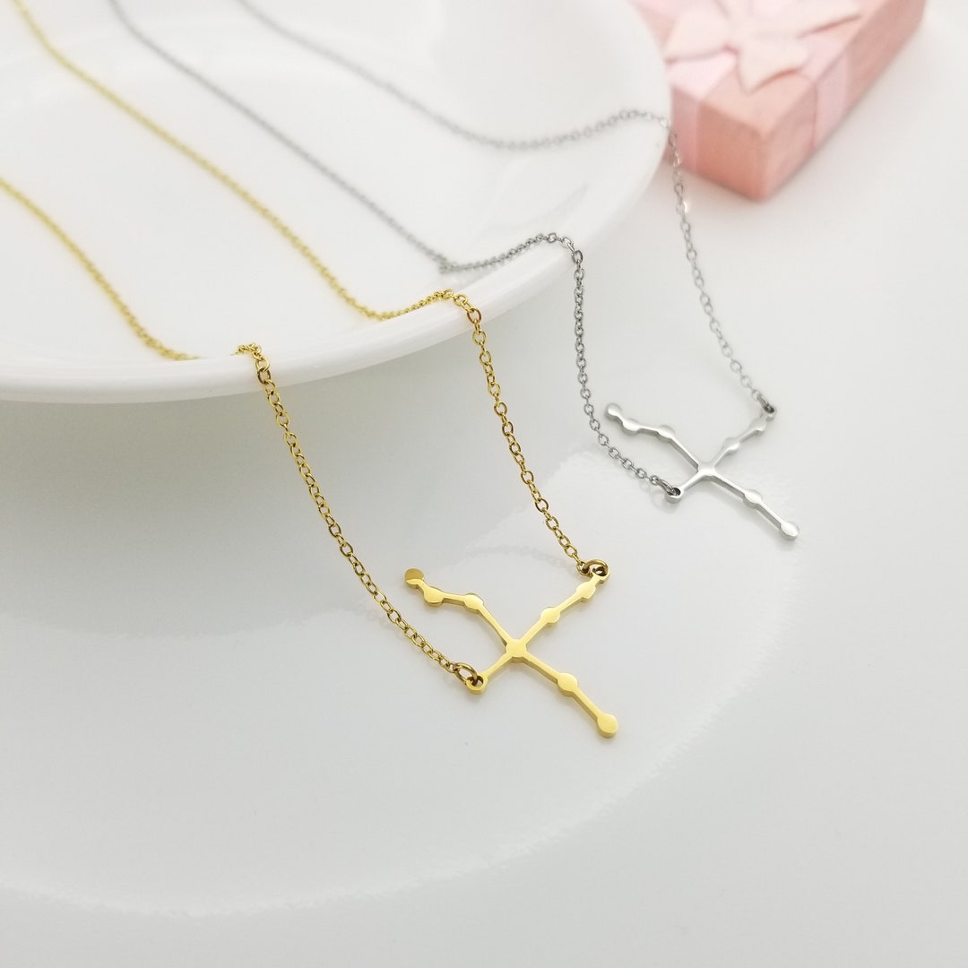 Constellation Necklace Cygnus Northern Cross Swan Charm, Celestial ...
