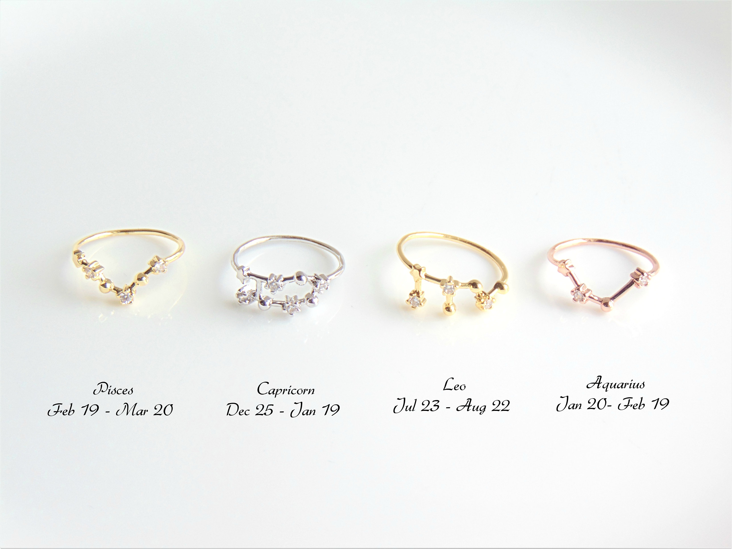 Constellation Ring Sterling Silver Zodiac Ring Sterling | Etsy