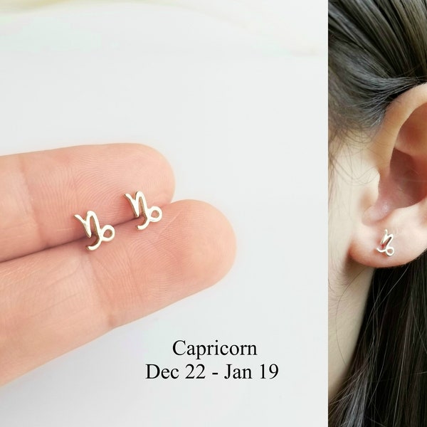 Capricorn Earrings - Etsy