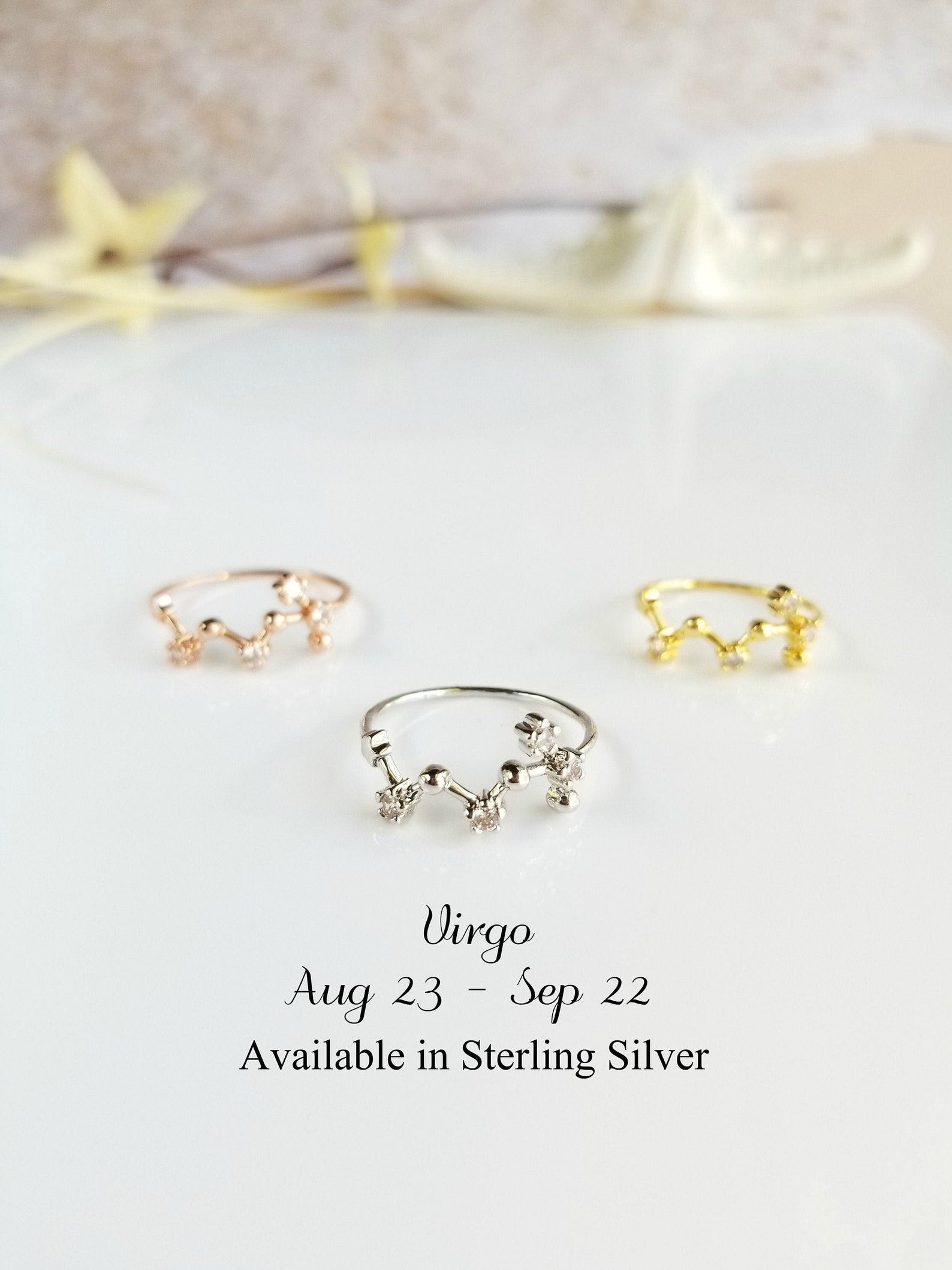 Virgo Ring Zodiac Ring Virgo Gifts Constellation Ring Gift | Etsy