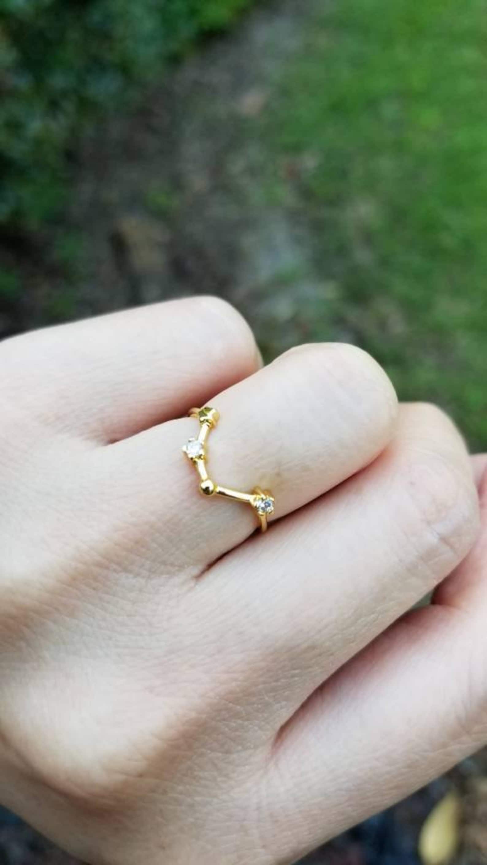 Aquaruis Ring Zodiac Aquarius Ring Constellation Jewelry - Etsy