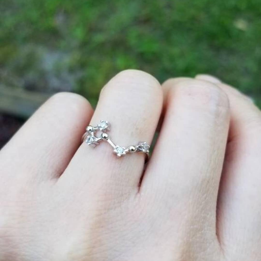 Zodiac Ring Sterling Silver, Scorpio Ring Celestial Jewelry ...
