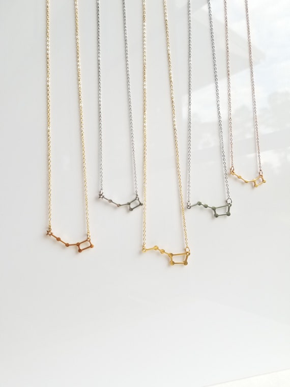 Little Dipper / Big Dipper Constellation Necklace in Rose Gold - Etsy