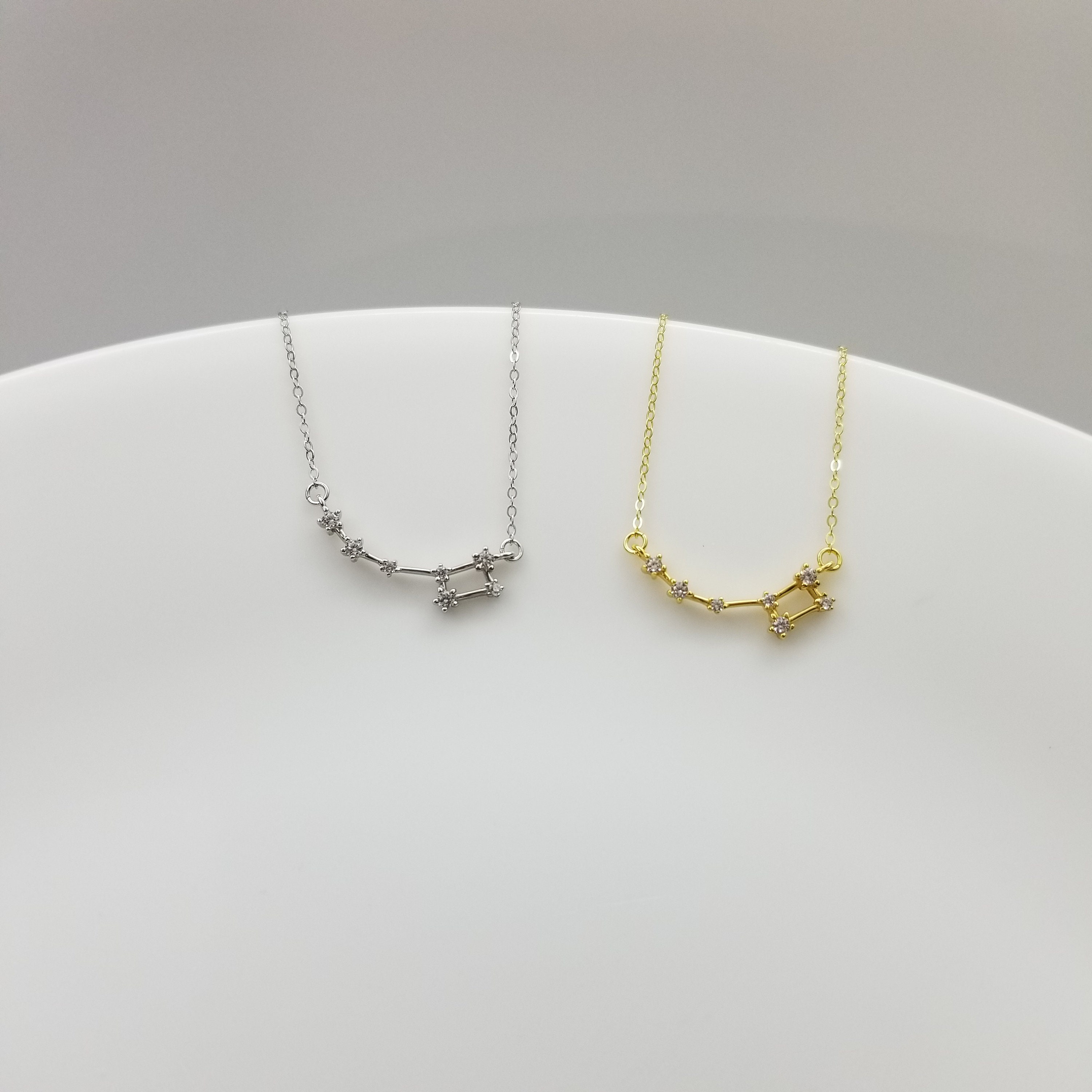 Big Dipper Little Dipper Necklace in Solid Sterling Silver | Etsy