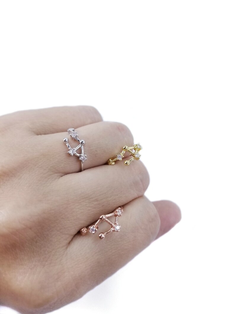Libra Ring Zodiac Ring Libra Birthday Jewelry Zodiac Jewelry - Etsy
