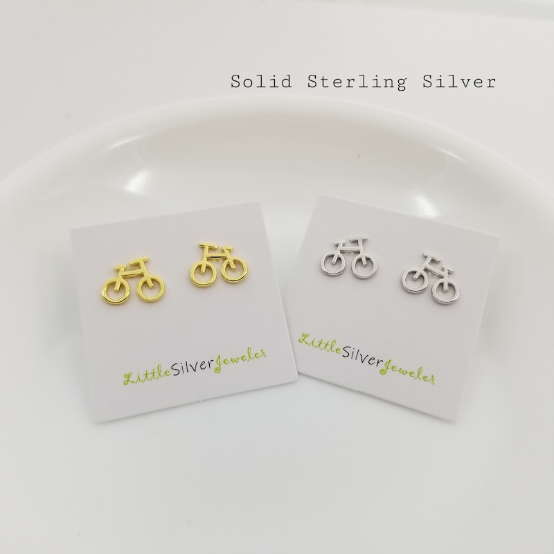 Small Cycling Earrings - Etsy