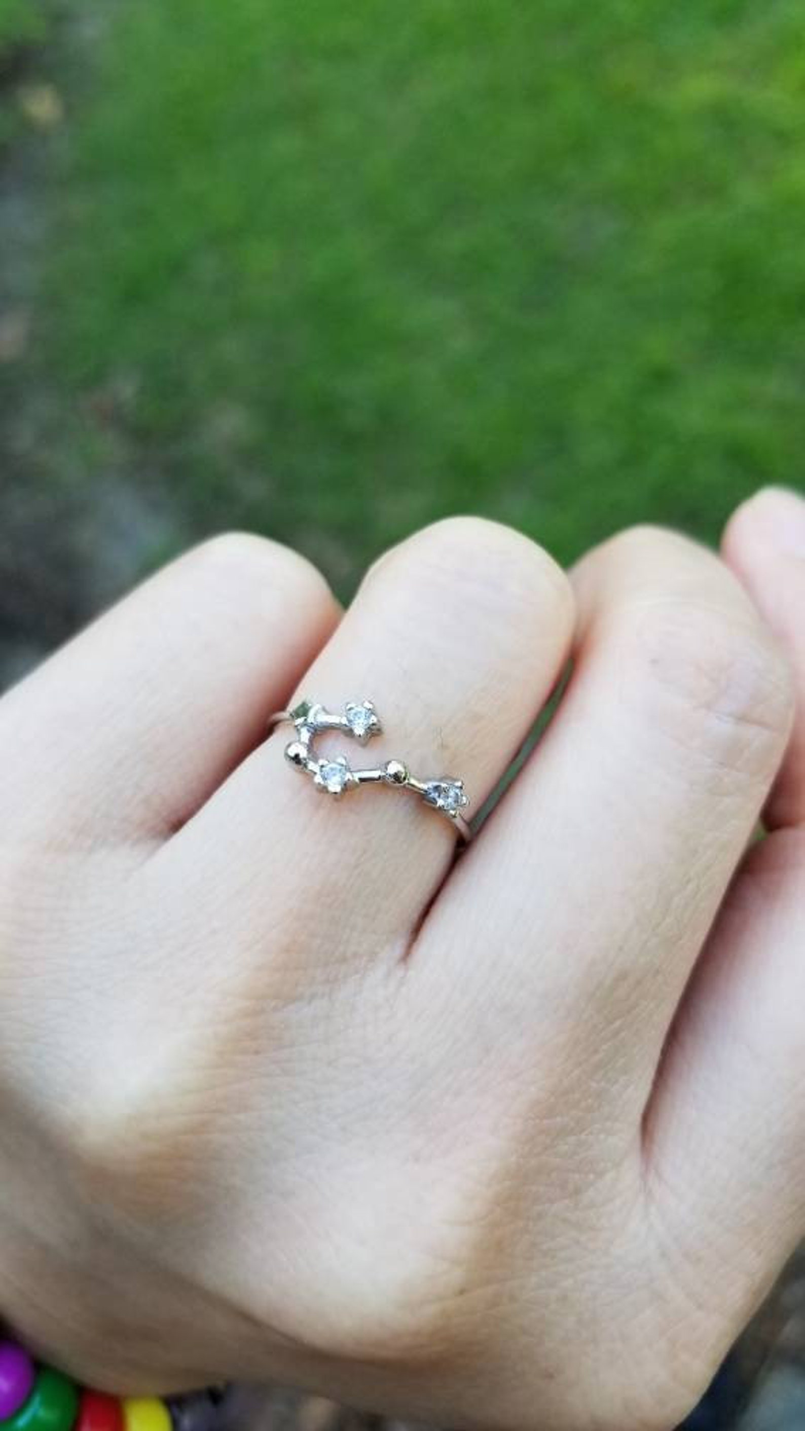 Zodiac Ring Cancer Gift for Her Crystal Ring Zodiac Sign - Etsy