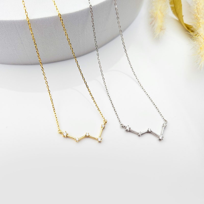 Silver Star Gem Necklaces - Etsy